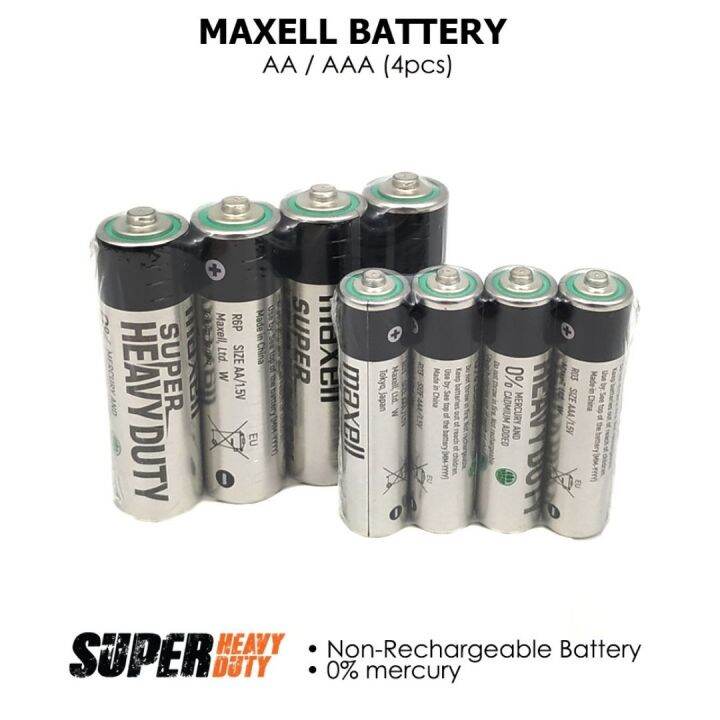 Maxell Super Heavy Duty Battery (4pcs) – 100% Original Maxell Japan ...