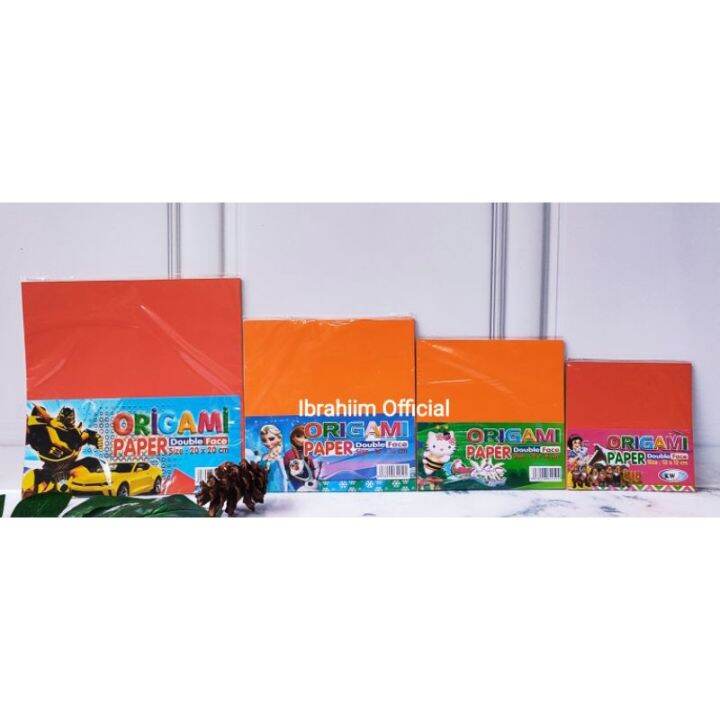 ORIGAMI PAPER KERTAS LIPAT UKURAN 14 X 14 DOUBLE FACE KERTAS ORIGAMI ...