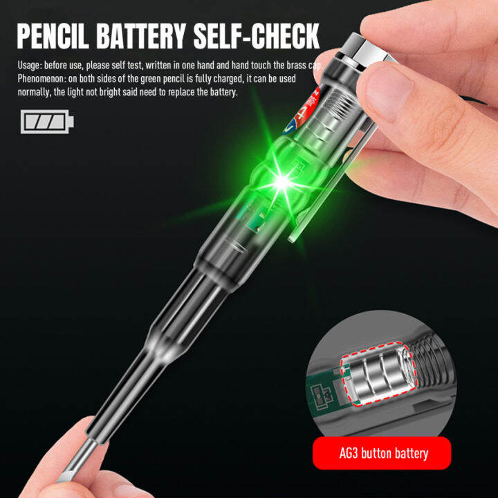 Voltage Detector Test Pen 24-250V Electric Screwdriver Probe With ...