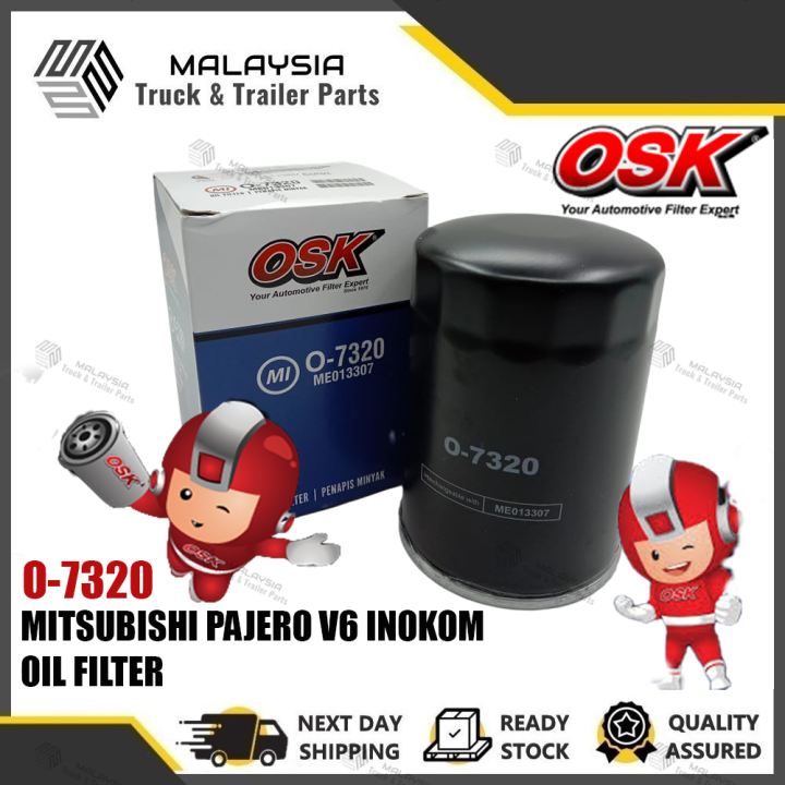 OSK O-7320 OIL FILTER MITSUBISHI CANTER PAJERO V6 INOKOM ME013307 26311 ...