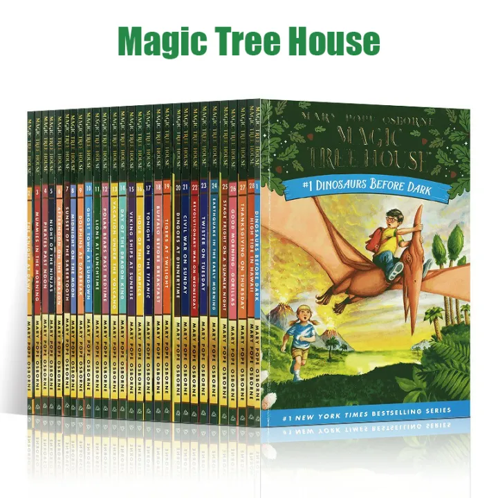 【มีสินค้าในสต๊อก】28 เล่ม/ชุด Magic Tree House 1-28 หนังสืออ่านภาษา ...
