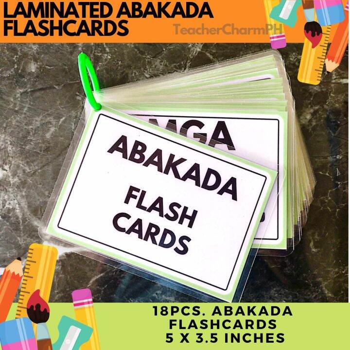 ABAKADA Laminated Educational Flashcards with ring | Lazada PH