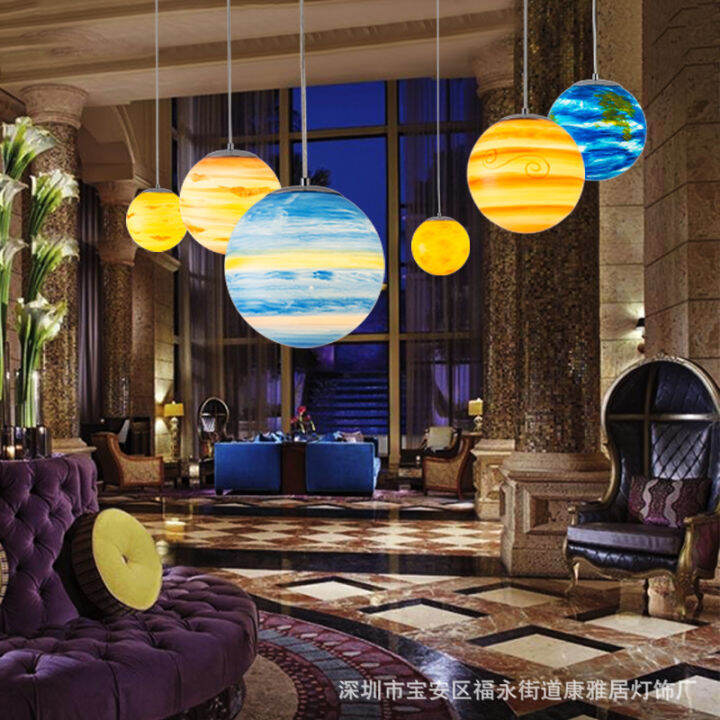 Nine Planets Solar System Planet Chandelier Outdoor Kindergarten Lamps ...