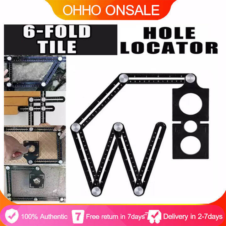 🔝Original+24hours delivery aluminium alloy Six Folding Multi Ruler ...