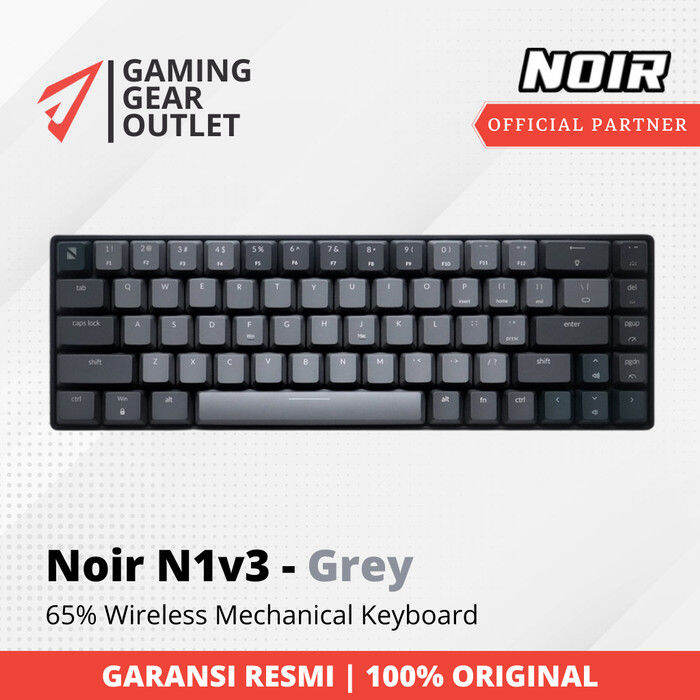 Noir N1v3 - 65% Wireless Mechanical Keyboard (Grey) | Lazada Indonesia