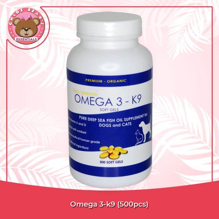 Pure Deep Sea Fish Oil 500 Soft Gels Omega 3-K9 Supplement Boosts Immune System For Dogs and ...