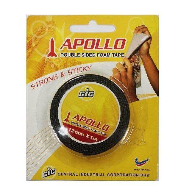 APOLLO Double Sided General Purpose Black PE Foam Tape - 24mm x 1m | Lazada