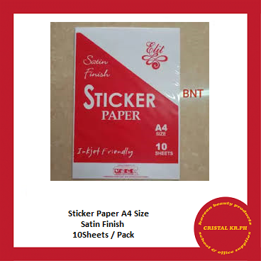 VECO ELIT STICKER PAPER A4 SATIN FINISH 10SHEETS | Lazada PH