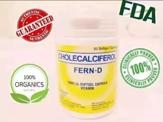 Fly Word original Fern D Capsule Vitamin D 1000 UI x 60 Softgel Capsules per bottle | Lazada PH