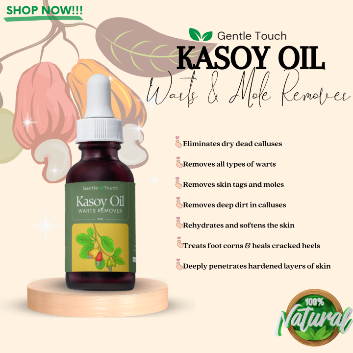 🌼[Gentle Touch]100% Pure Organic Extract Kasoy Oil(15ml) for Warts ...