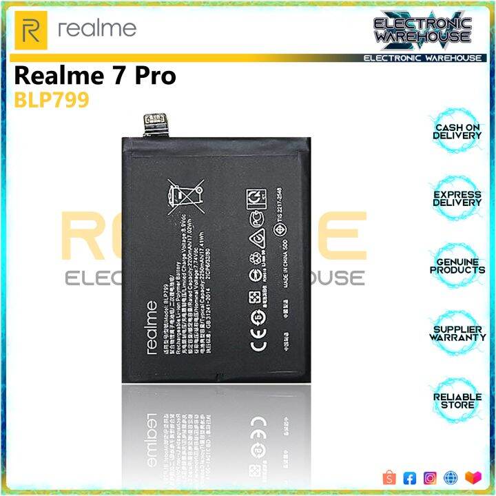 Battery for Realme 7 Pro Model BLP799 4500mAh Capacity | Lazada PH
