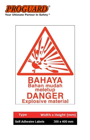 "Danger Oxidizing Agent" Bahaya Chemical Hazardous Sticker Label Safety ...
