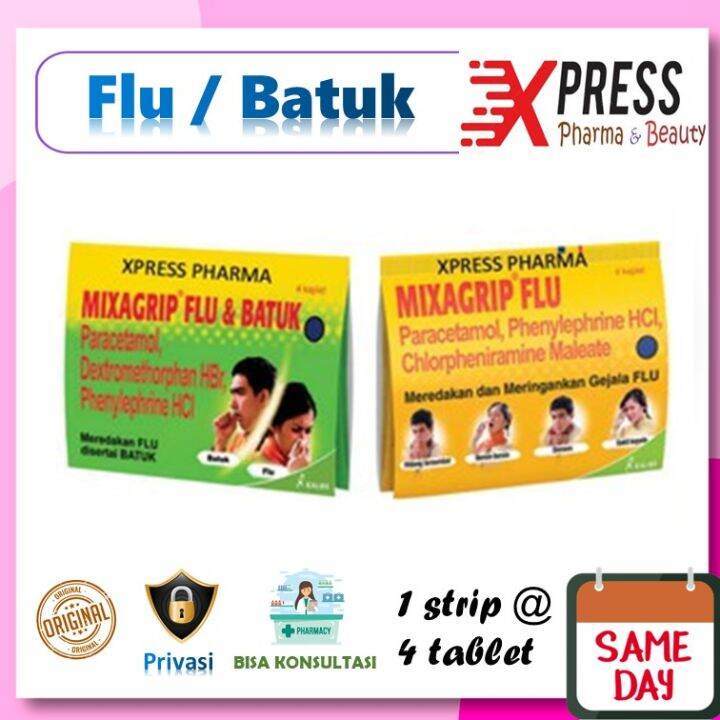 MIXAGRIP FLU & BATUK TABLET (per Strip) | Lazada Indonesia
