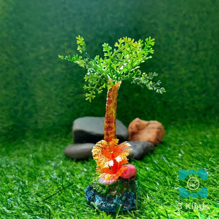 (𝟑𝐊𝐈𝐍𝐆𝐒) COCONUT TREE FIGURINE DISPLAY AND AQUARIUM DECORATION | Lazada PH