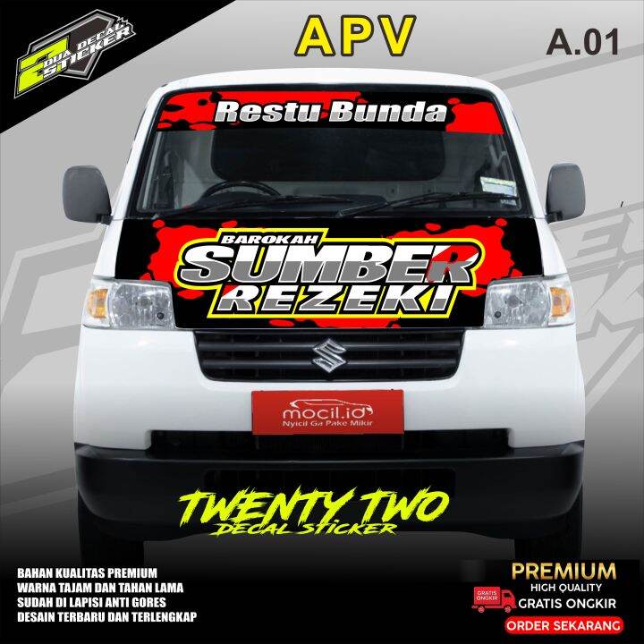 STIKER DECAL MOBIL APV PICKUP / KAP DEPAN TWENTY TWO A.01 | Lazada ...