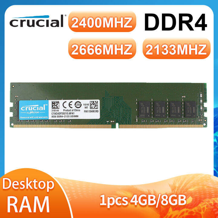 New Crucial DDR4 4GB 8GB 2133MHZ 2400Mhz 2666MHZ Desktop RAM U-DIMM ...
