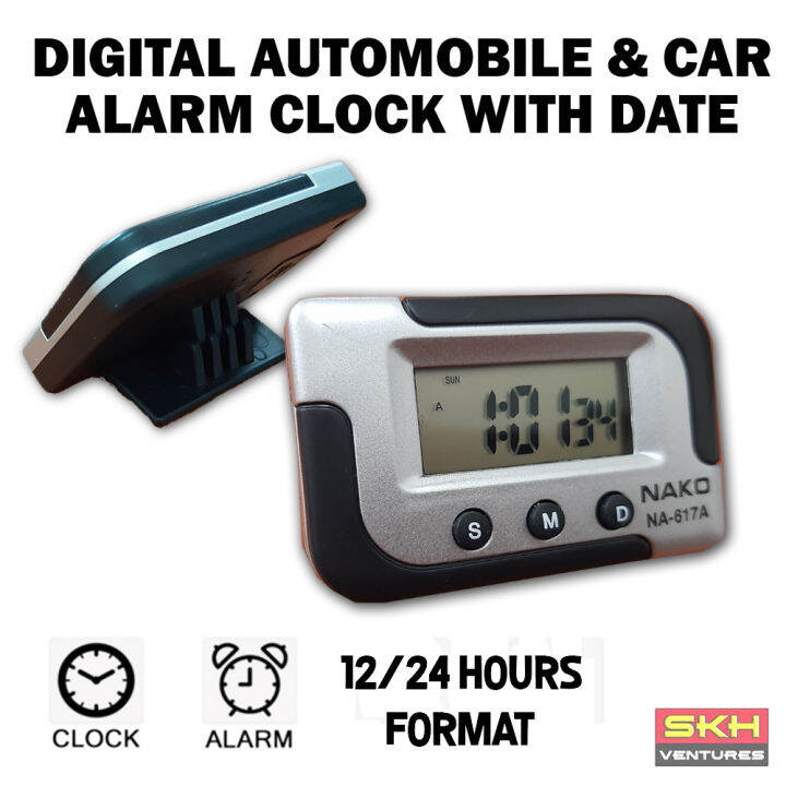 NAKO Digital Automobile/ Car Alarm Clock with Date NA-617A (Free ...