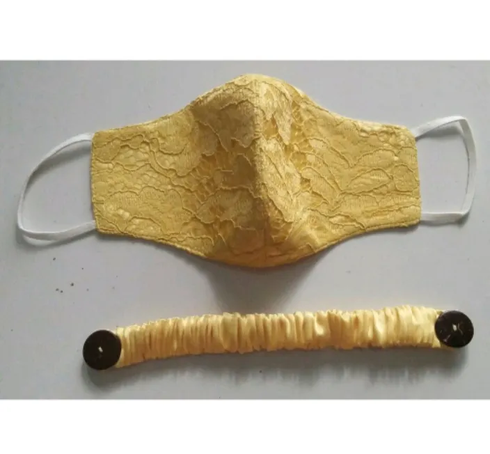MASKER BROKAT WARNA KUNING | Lazada Indonesia