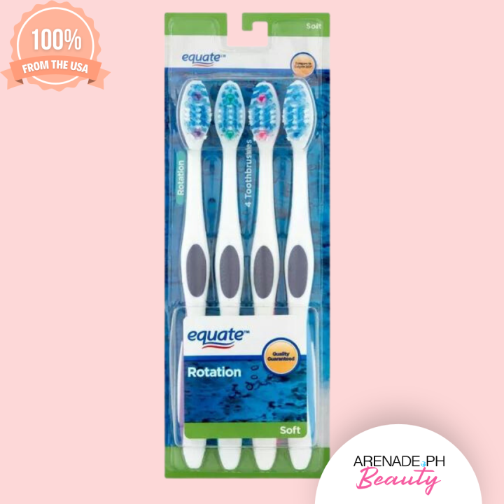 Equate Rotation Toothbrushes - Soft (4 Count) | Lazada PH