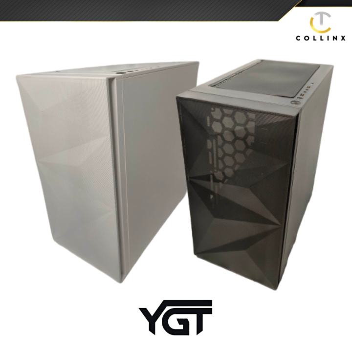 YGT B709 Case with Diamond Design| Black White | Mesh Case Air Flow ...