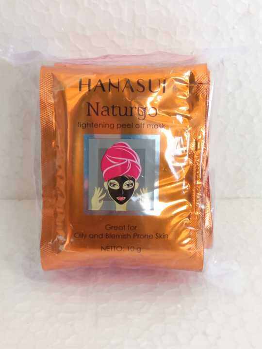 Hanasui Naturgo Peel Off Mask Black Gold kemasan renceng isi 10pcs ...
