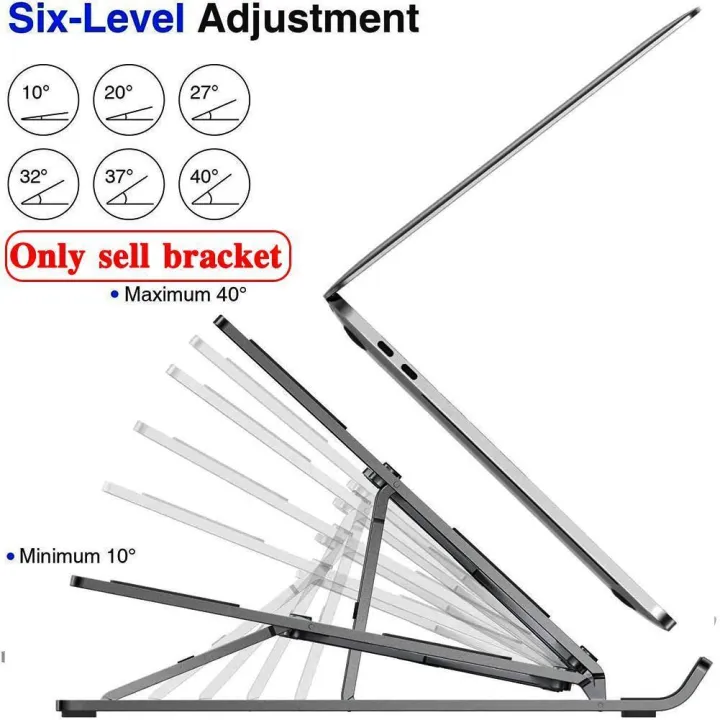 Adjustable Foldable Laptop Stand Desk Portable Notebook Computers Riser ...