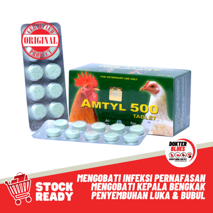 Obat Ayam AMTYL 500 (1 strip) Snot Pilek CRD Bubul Luka Ayam | Lazada ...