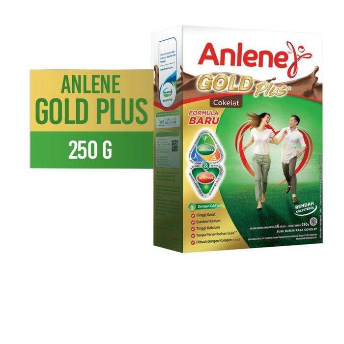 Anlene Gold Plus Hi-Calcium Coklat 250 gr / Nutrisi Jantung, Tulang ...