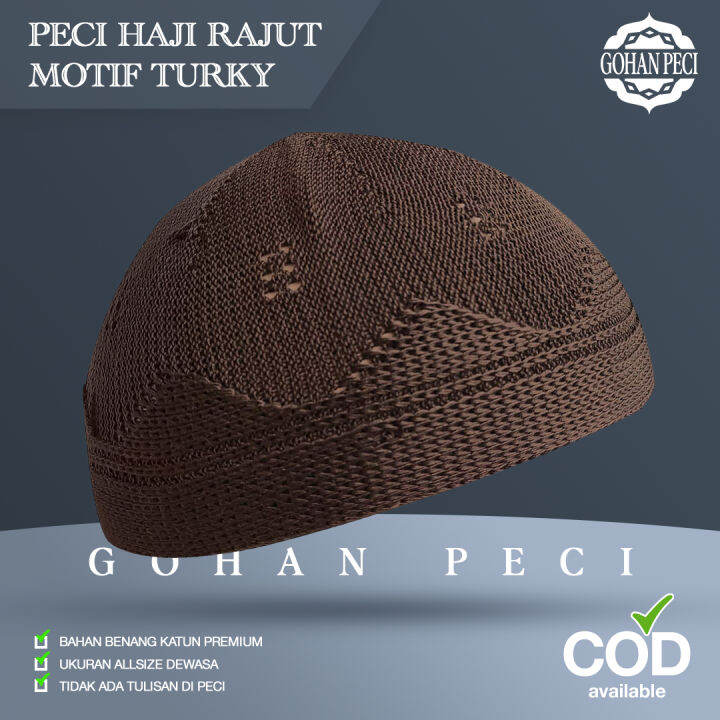 Peci Rajut Turky - Peci Rajut Premium - Peci Haji Umroh - Peci Premium ...