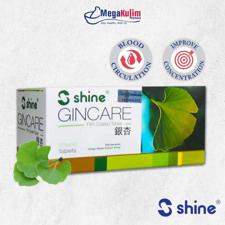 Shine Gincare 40mg (10 X 10 Film Coated Tablet) | Lazada
