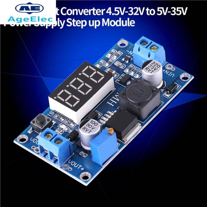 Age Elec DC-DC 4.5V-32V to 5V-35V Adjustable Step Up Module Boost ...