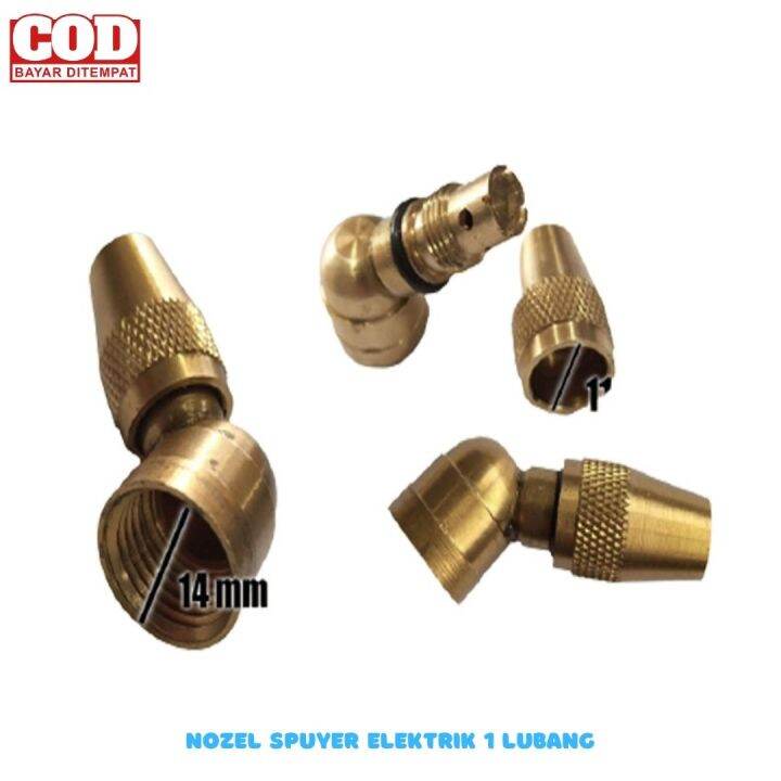 NOZEL / NOZZLE / SPUYER SPRAYER ELEKTRIK KUNINGAN 1 LUBANG BENGKOK ...