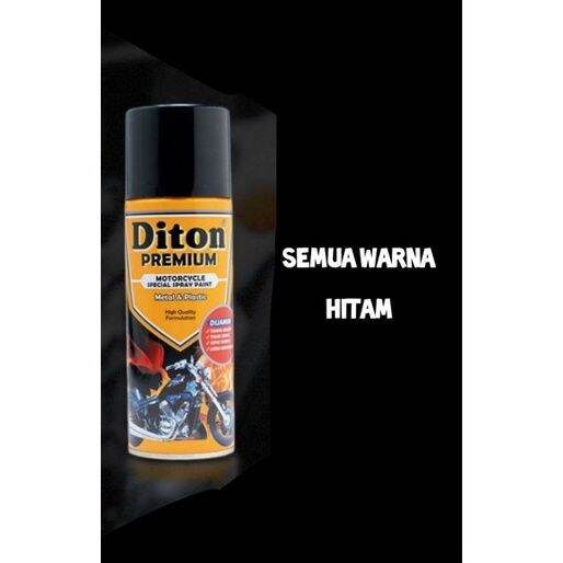 cat semprot pilok pilox diton premium 400cc varian black hitam doff ...