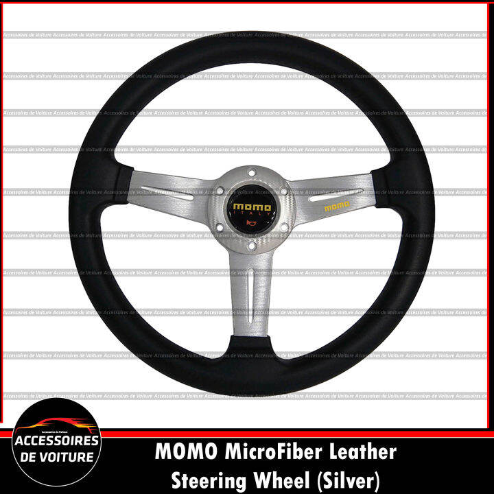 MOMO MicroFiber Leather Steering Wheel (Silver) | Lazada PH