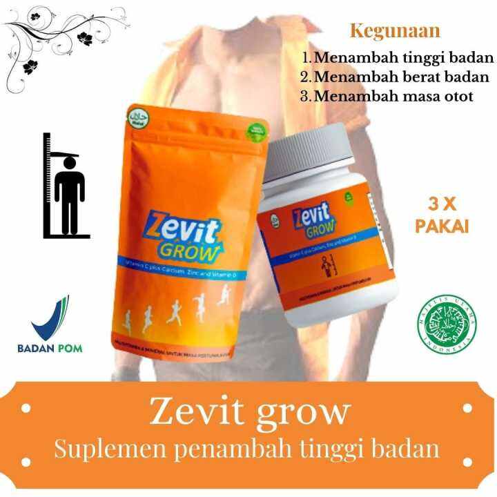 ZEVIT GROW – Peninggi Badan Original Terlaris / susu penambah tinggi ...