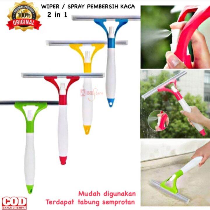 ( BISA COD ) PROMO WIPER SPRAY PEMBERSIH KACA 2 IN 1 DENGAN TABUNG ...