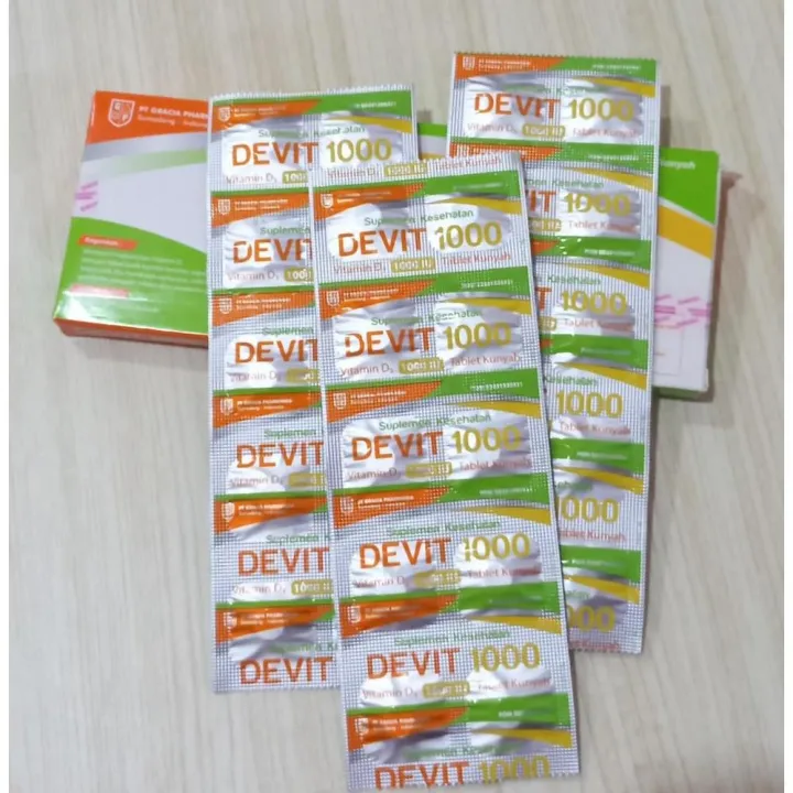 BISA COD Vitamin D D3 1000 iu vit d3 1000 Devit d3 1000 tab kunyah ...