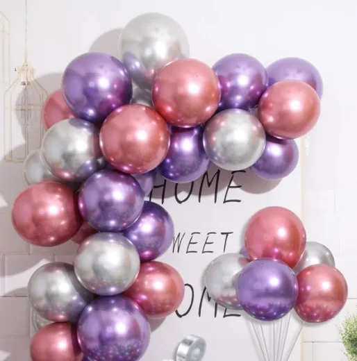 D142 (15/30PCS) 12 inch Assorted Color Chrome Metallic Balloons ...