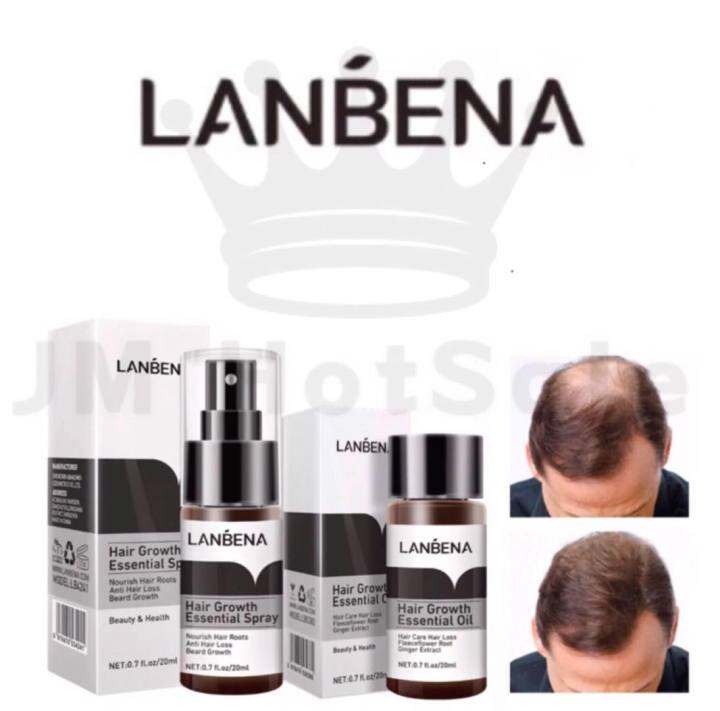 2in1 Lanbena Fast Powerful Hair Growth Essence Spray Essence Oil
