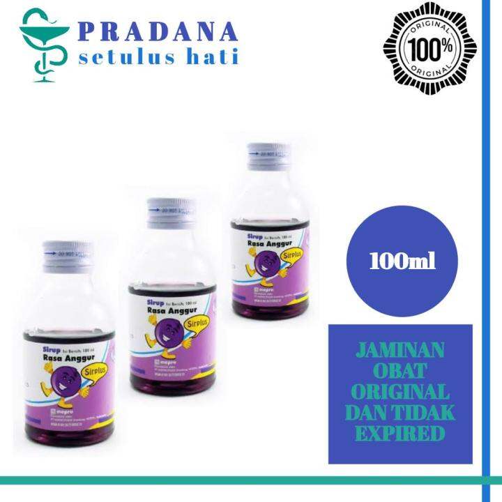 SIRPLUS SIRUP RASA ANGGUR 100ML | Lazada Indonesia