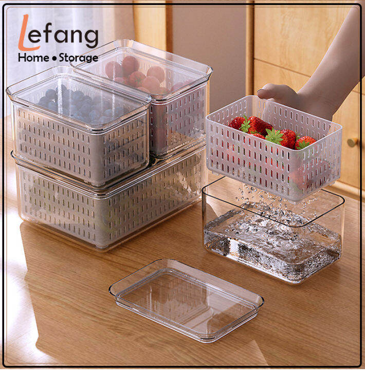 Lefang Kitchen Food Storage Containers Stackable Refrigerator Organizer ...