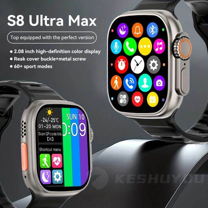 S8 Ultra Max สมาร์ทวอทช์ NFC Series 8 รับสาย 49mm ขนาด 2.08" หน้าจอ 63 ...