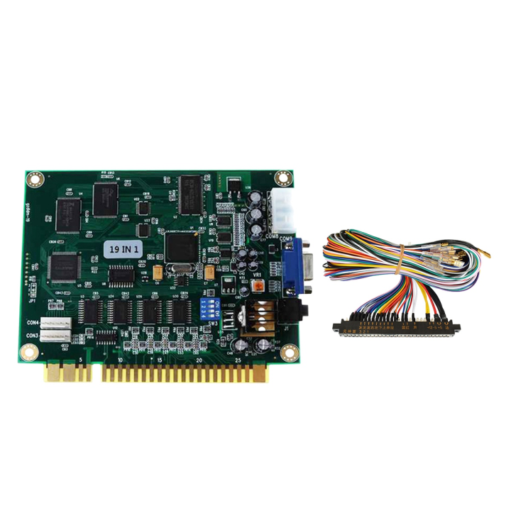 19 in 1 Arcade Classic Game Board+28 Pin Jamma Arcade Cable VGA Output ...