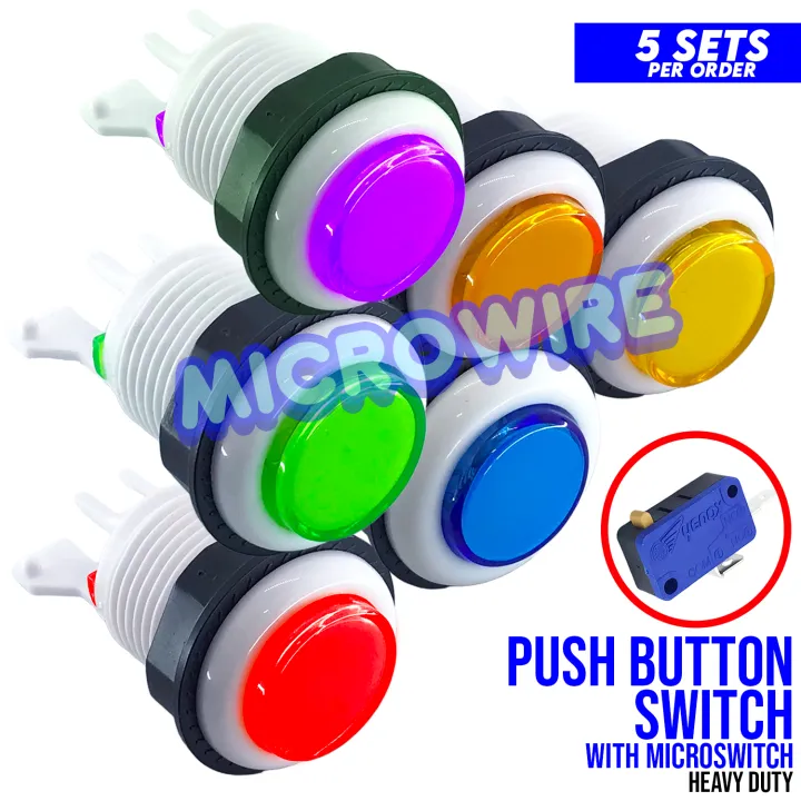 5 Sets Push Button With Micro Switch For Videoke Set/Karaoke/Pisonet ...