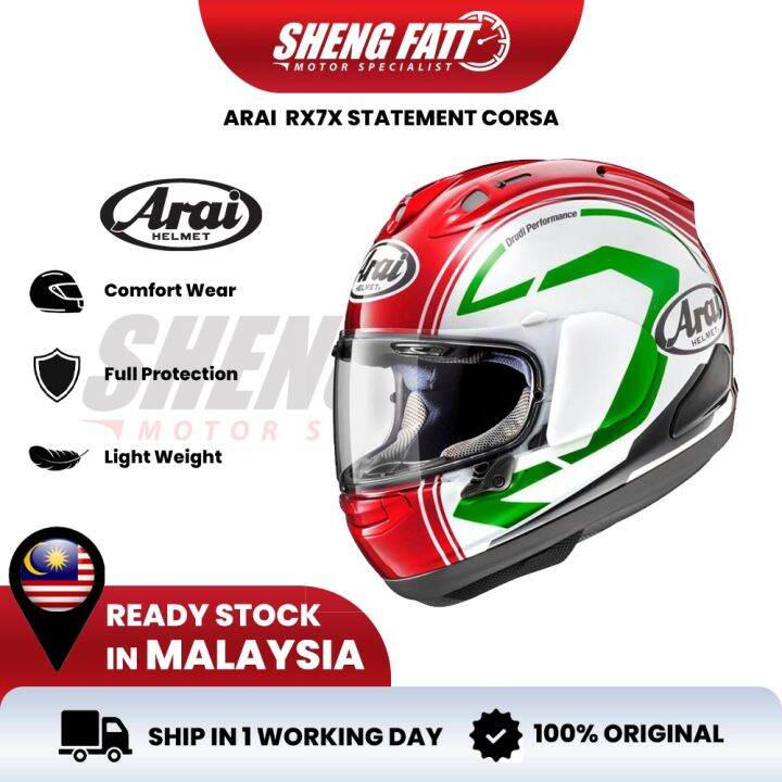 ARAI RX7X Statement Corsa Helmet Motor Visor Topi Keledar Full Face ...