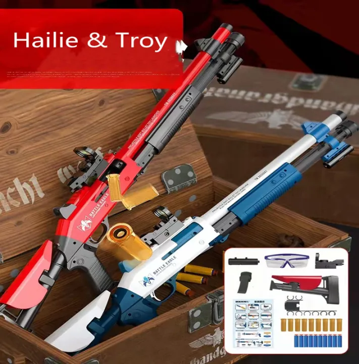 laruang baril XM1014 Shot gun Nerf Dart Foam Shell Ejecting gun For Kids Nerf Dart Manual Nerf ...
