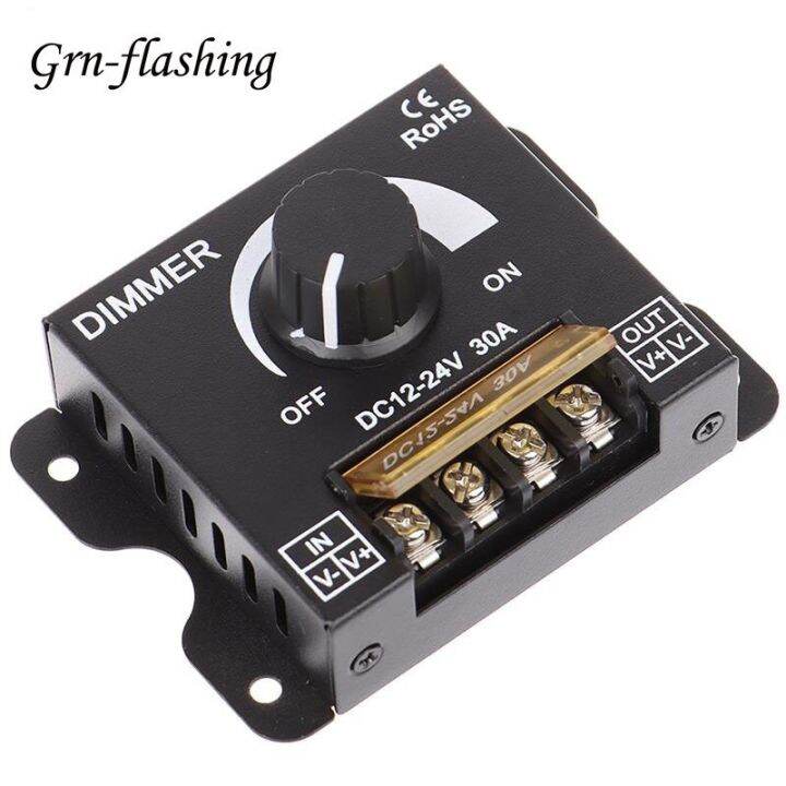 LED Dimmer Switch DC 12V 24V 8A 30A 720W Adjustable Brightness ...