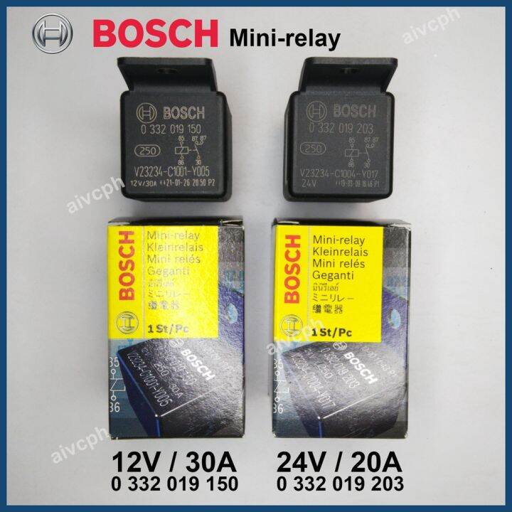 ☜Bosch Mini Relay 12V 30A 24V 20A 5-pin Double Output 0332019150 ...