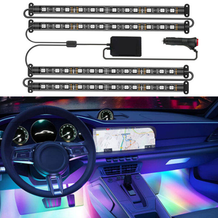 MA RGBIC Interior Car Lights With App Control, Segmented Colour, 2-Line ...
