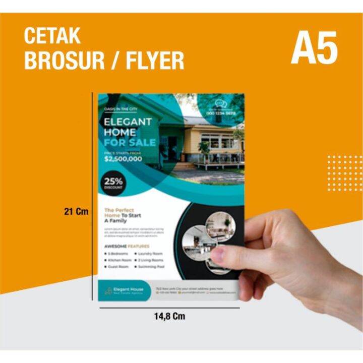 CETAK BROSUR A5 / BROSUR ART PAPER A5 150 GSM | Lazada Indonesia
